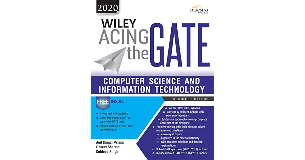 Wiley Acing the GATE: Computer Science and Information Technology 2020 ...