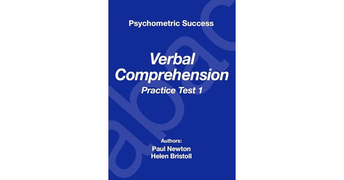 Verbal Comprehension 1 By Paul Newton Helen Bristoll verbal-comprehension-1-by-paul-newton-helen-bristoll