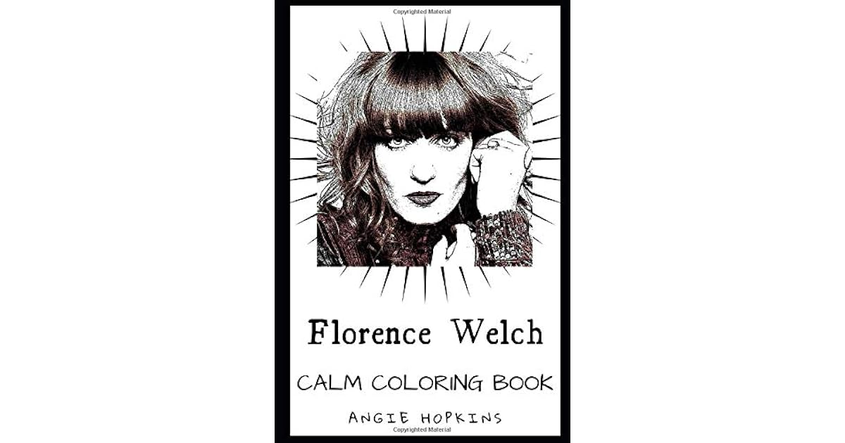 Florence Welch Calm Coloring Book by Angie Hopkins