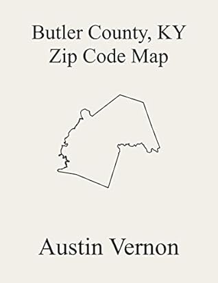Butler County, Kentucky Zip Code Map: Includes Rochester, Morgantown ...