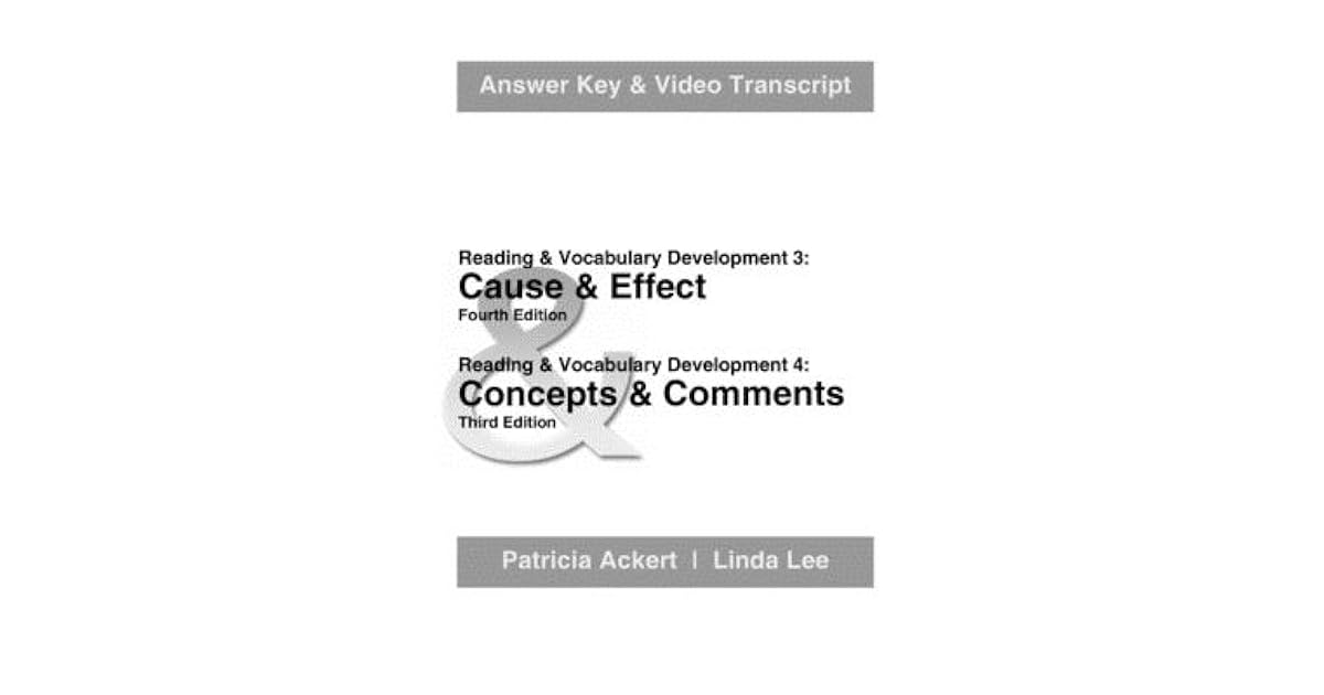 Cause Effect Answer Key Video Transcript Concepts Comments By Cause Effect Answer Key Video Transcript Concepts Comments By