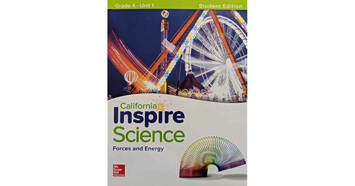 California Inspire Science Grade 4 Unit 1 Forces And Energy Student
