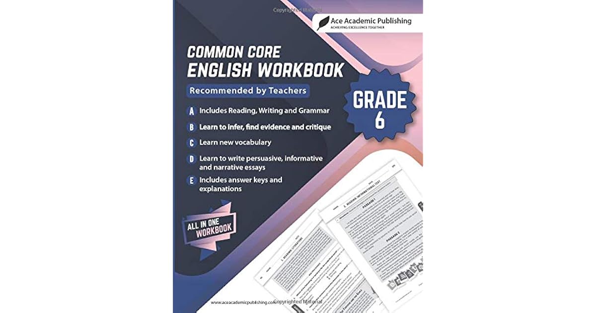 Common Core English Workbook: Grade 6 English by Ace Academic Publishing