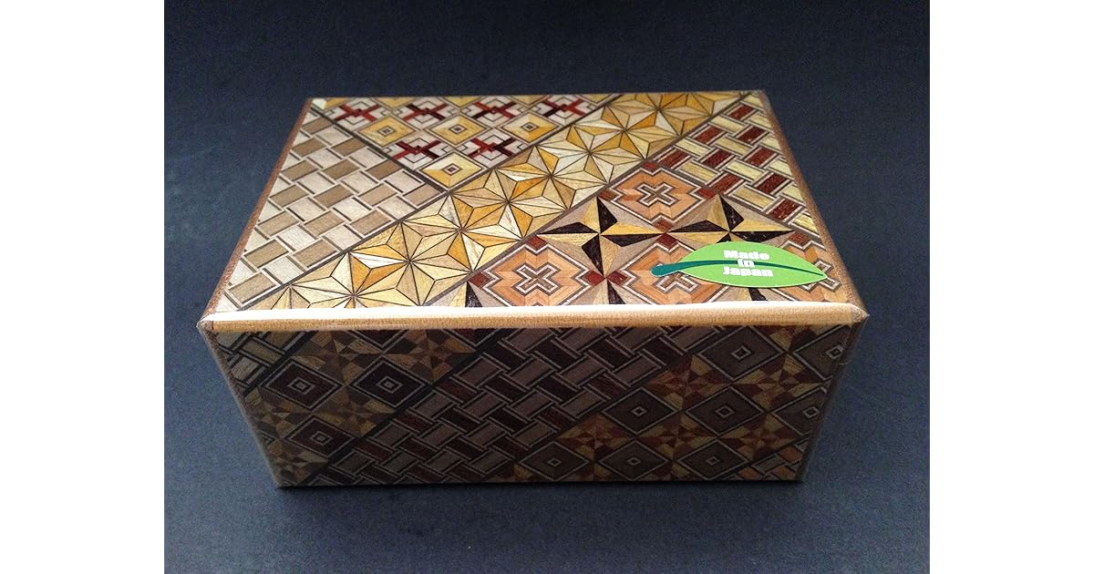 Japanese Samurai Handmade Wooden Yosegi Magic Secret Trick Puzzle Box 7 ...