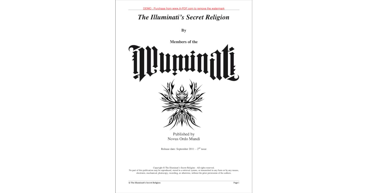 The Illuminati's Secret Religion 0911 Part 5 by Member of Illuminati