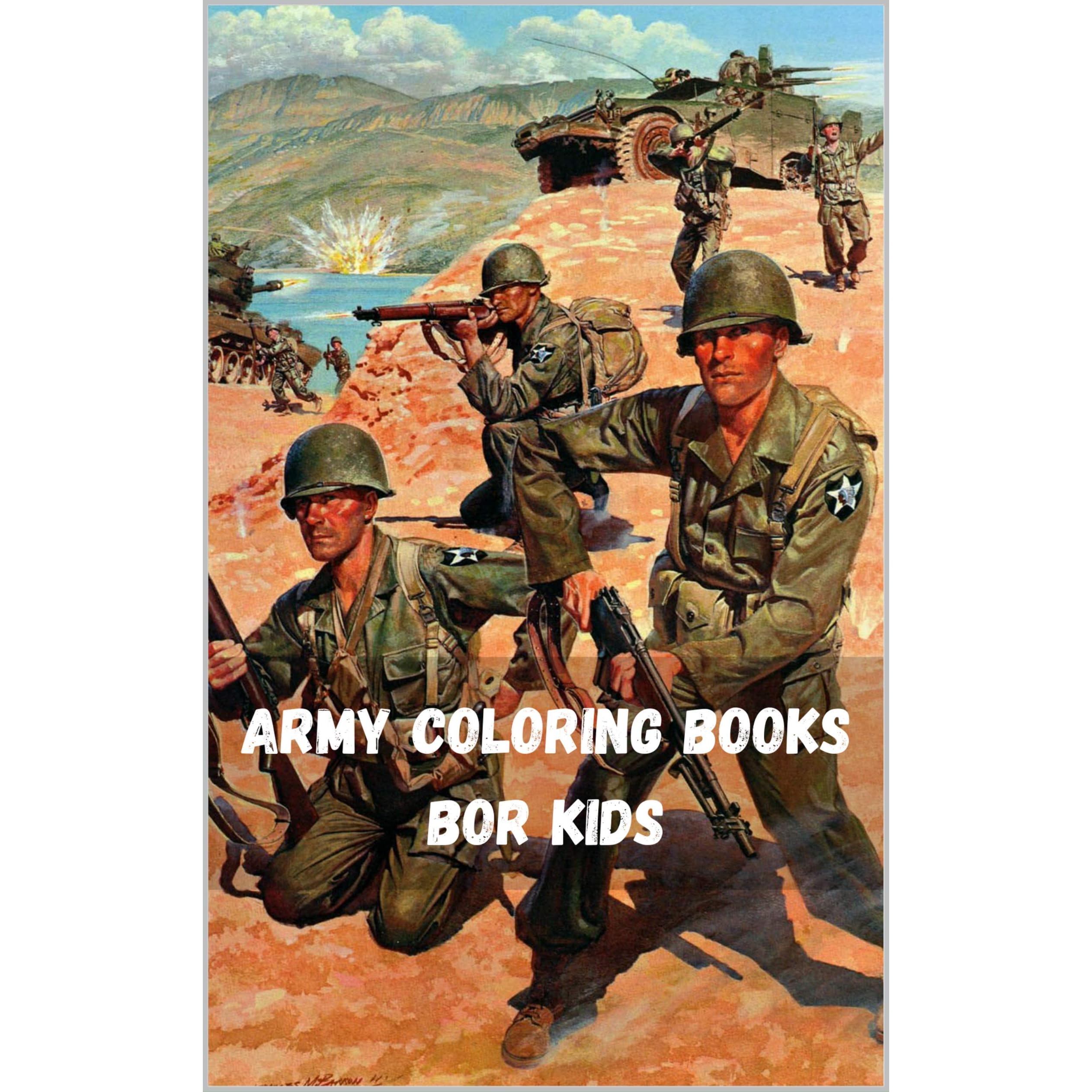 Guns Ships Tanks Helicopters Army Coloring Book: Military Coloring Book ...