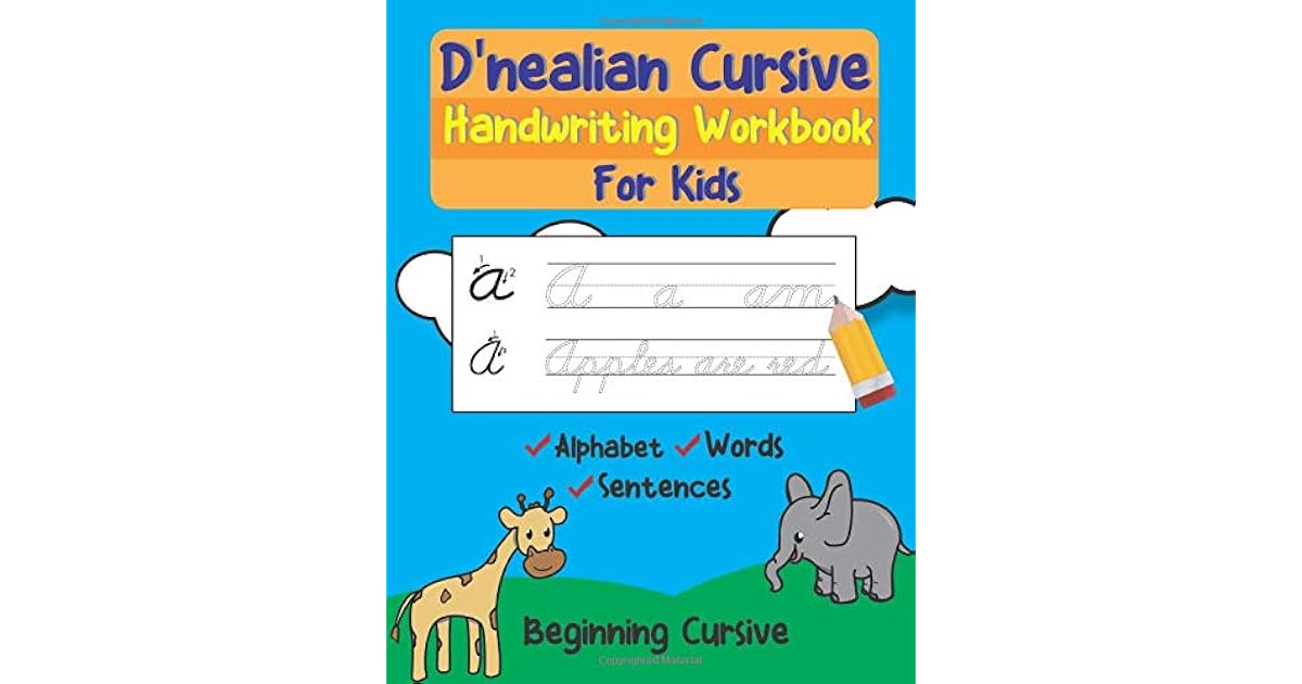 D'Nealian Cursive Handwriting Workbook for Kids: Beginning Cursive ...