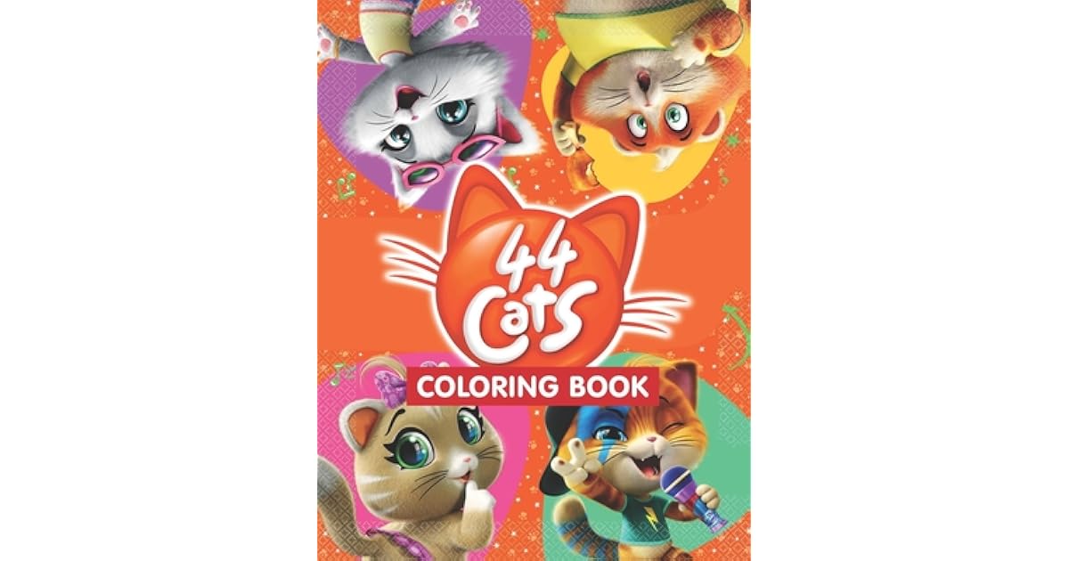 44 Cats Coloring Book: A Cool Coloring Book for Kids with 44 Cats ...