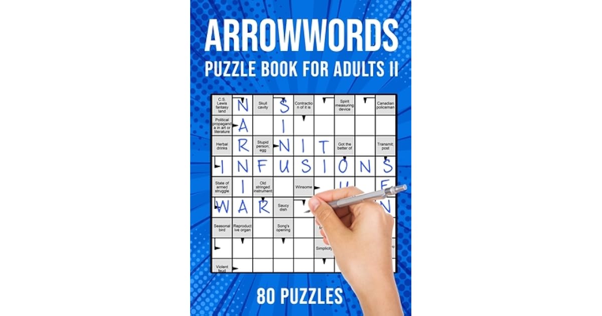 Arrow Word Puzzle Books for Adults: Arrowword Crossword Activity ...
