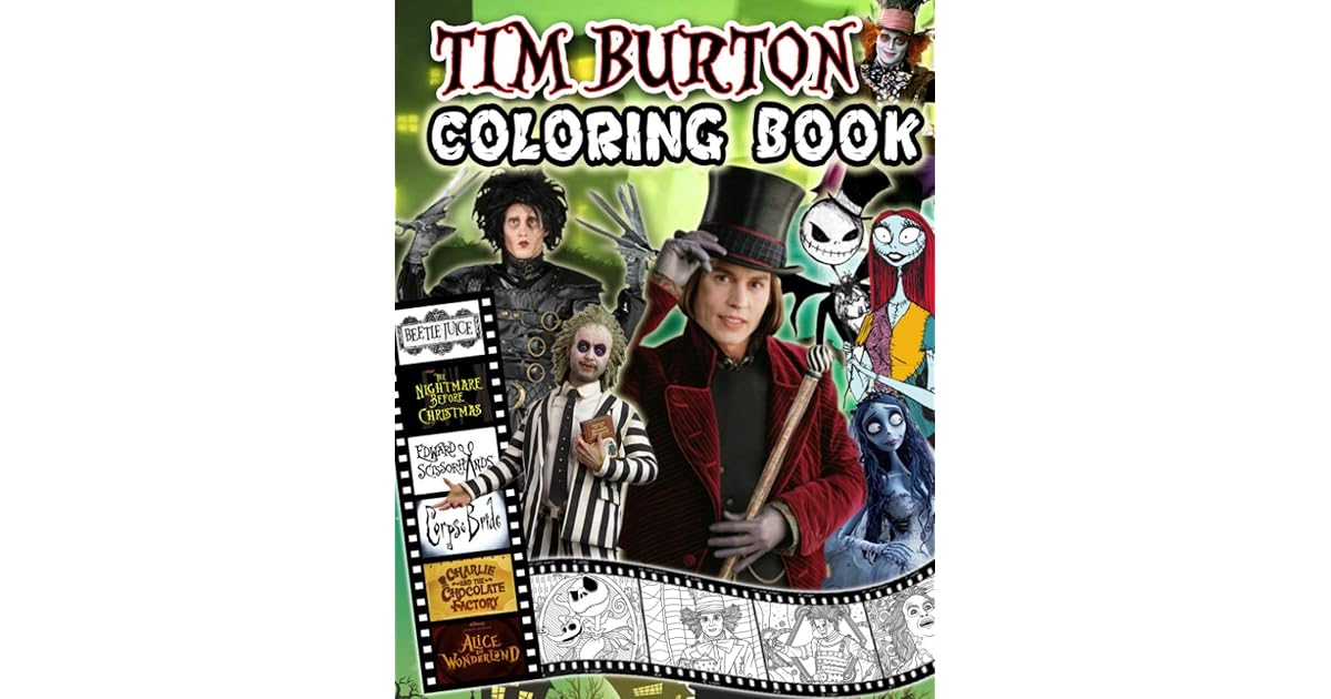 Tim Burton Coloring Book: Tim Burton Horror Coloring Book: Scary ...