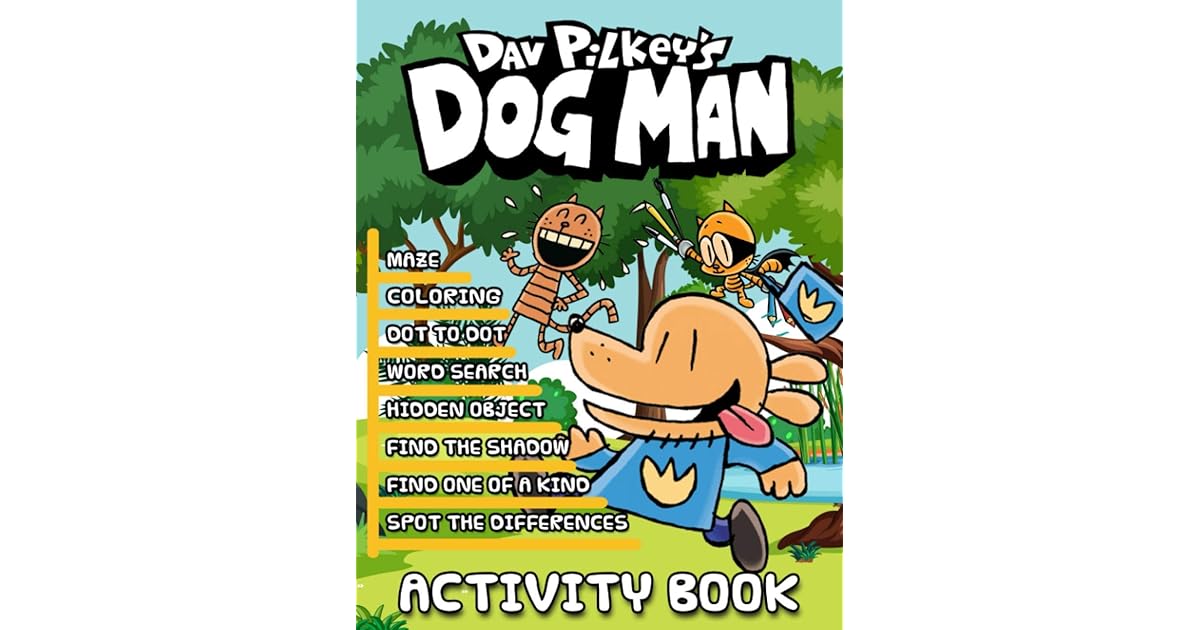 Dogman Activity Book: Exclusive Coloring, Word Search, Spot Differences ...