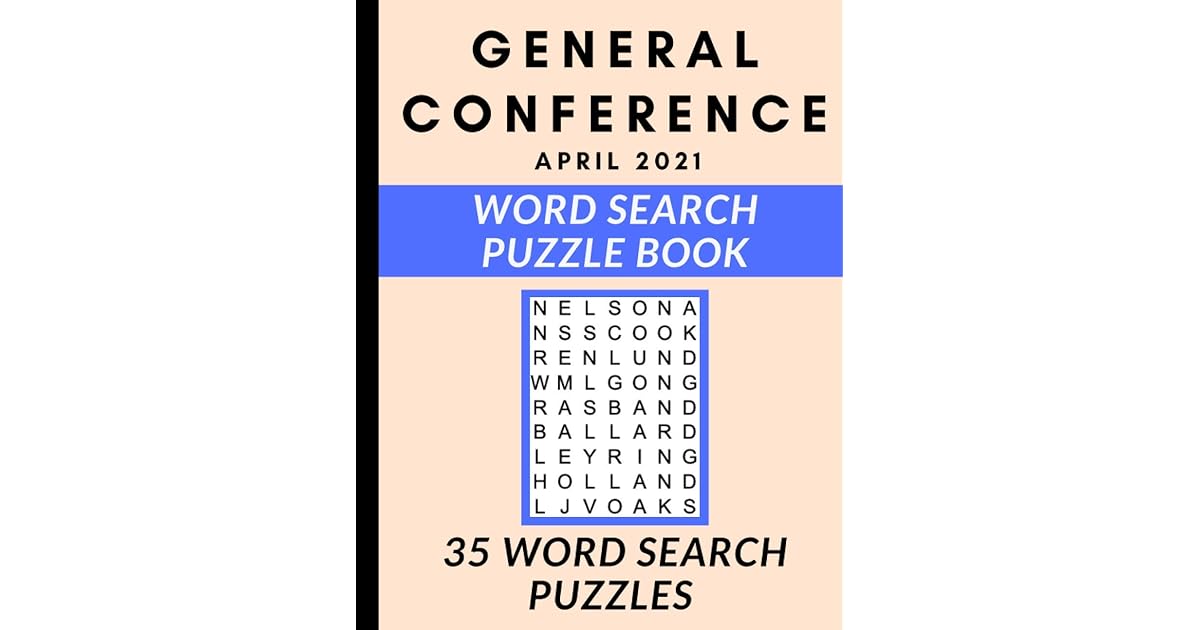 General Conference Word Search Puzzle Book: April 2021 LDS Games - One ...