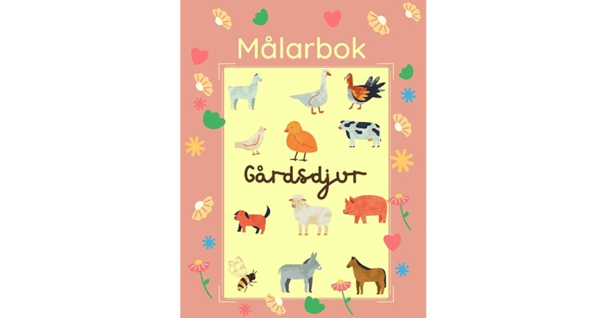 M larbok G rdsdjur: 25 stora och enkla bilder f r nyb rjare som vill l ...