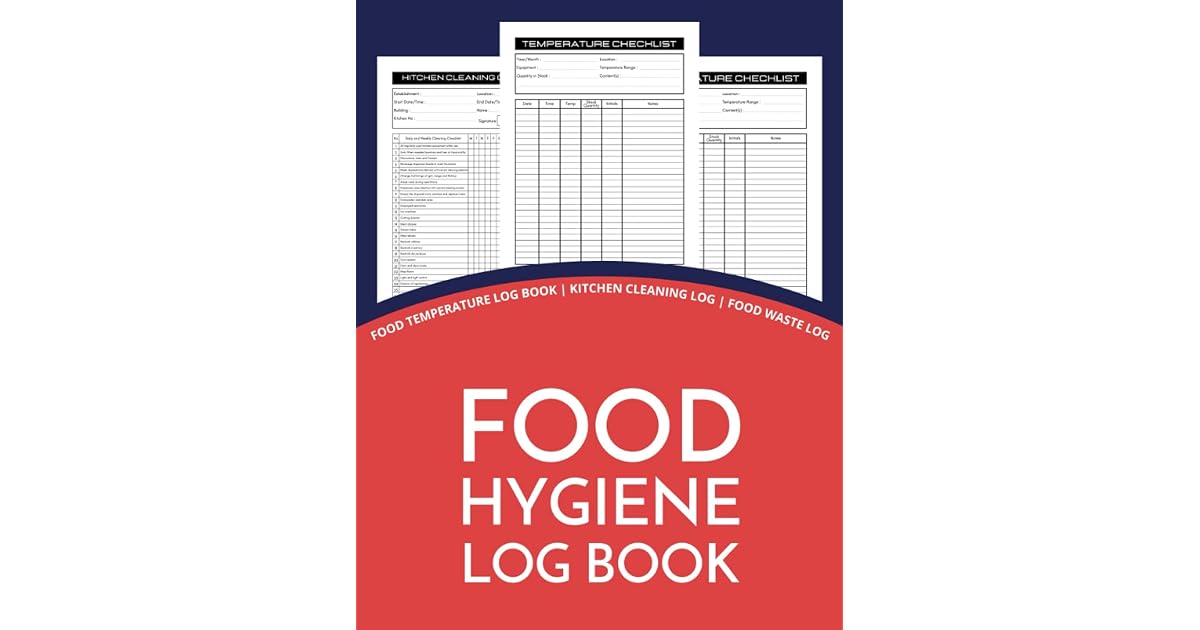 Food Hygiene Record Book Food Temperature Log Book Kitchen Cleaning