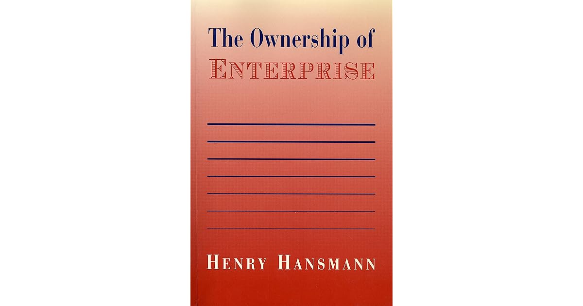 The Ownership of Enterprise by Henry Hansmann