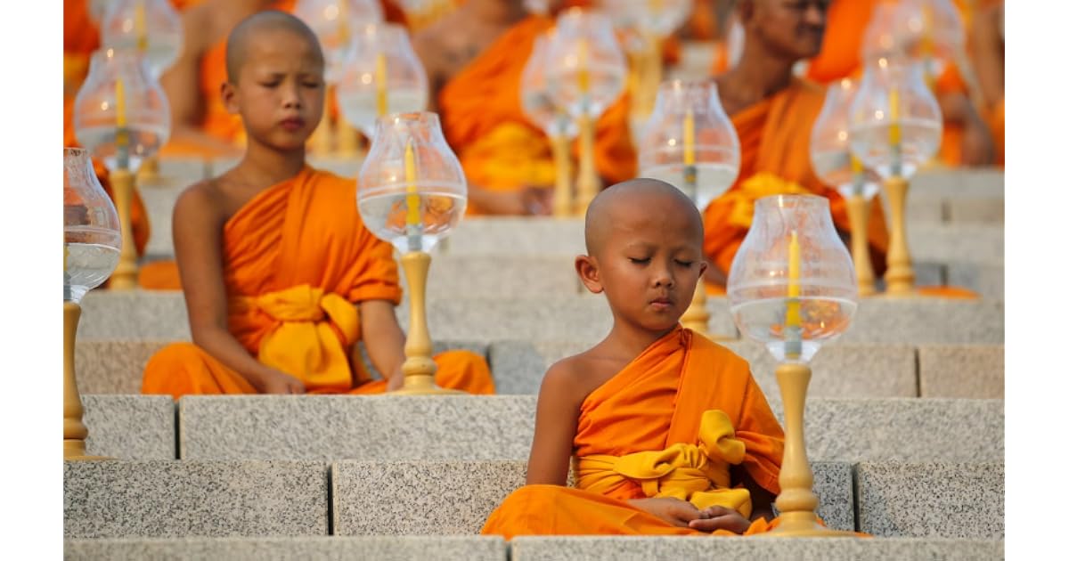 Three laughing monk by Anonymous