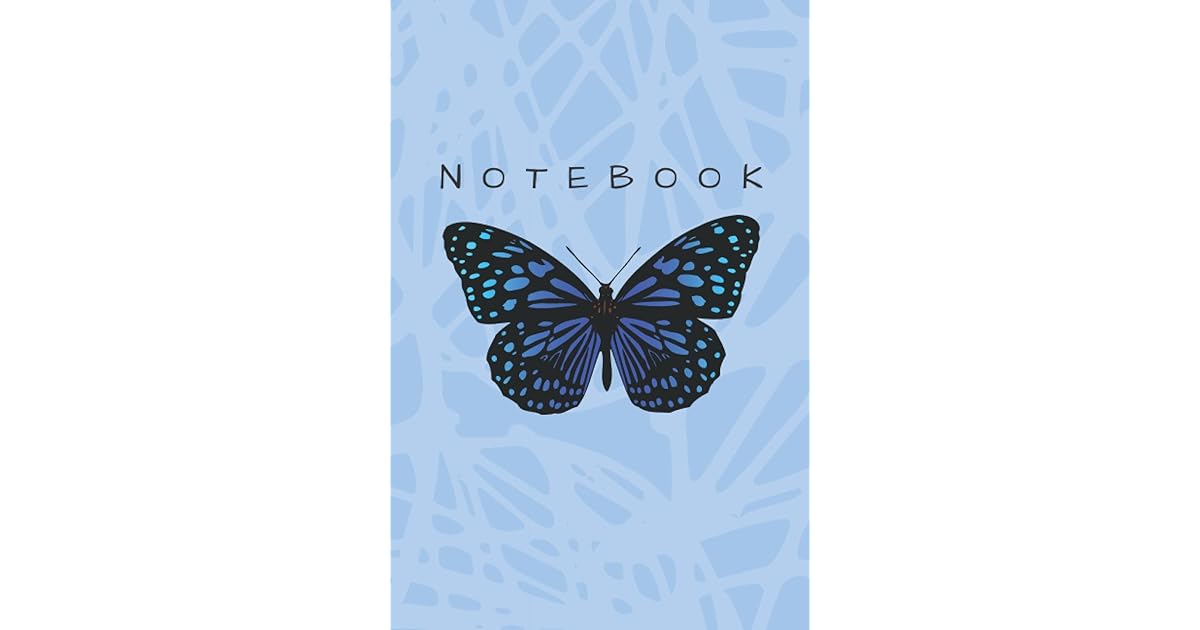 Blue Butterfly Notebook | Fun and Cute Notebook/Journal | Ruled Lines ...