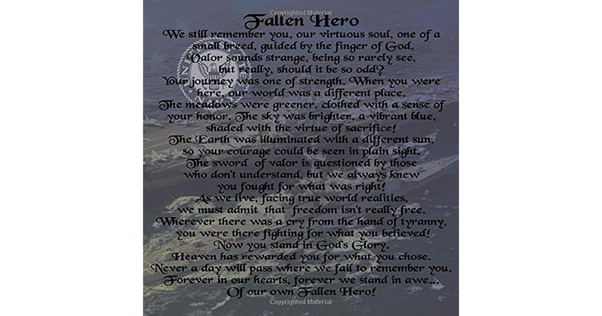 Fallen Hero: Military Funeral Guest Book, 8.5x8.5 Memorial Guestbook ...