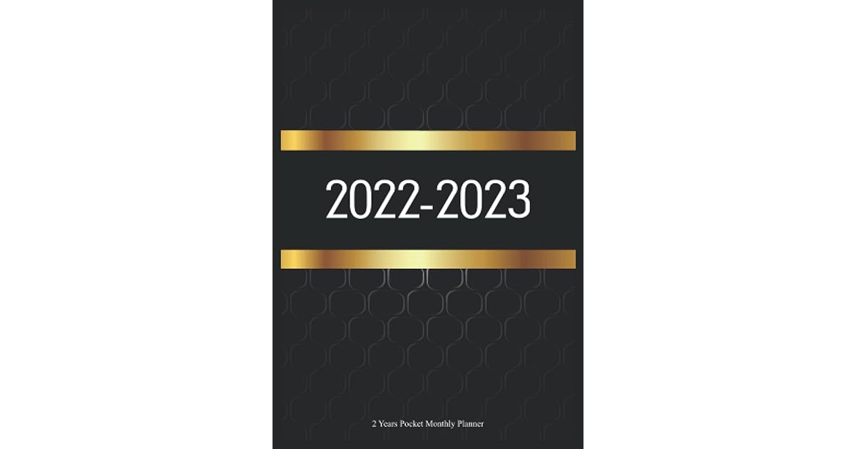 2 Years Pocket Planner 2022-2023: Monthly pocket Calendar and Agenda ...