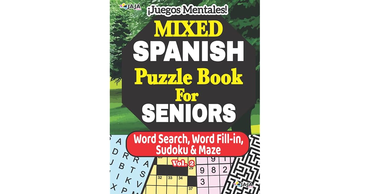 ¡Juegos Mentales! MIXED SPANISH Puzzle Book For SENIORS | Word Search ...