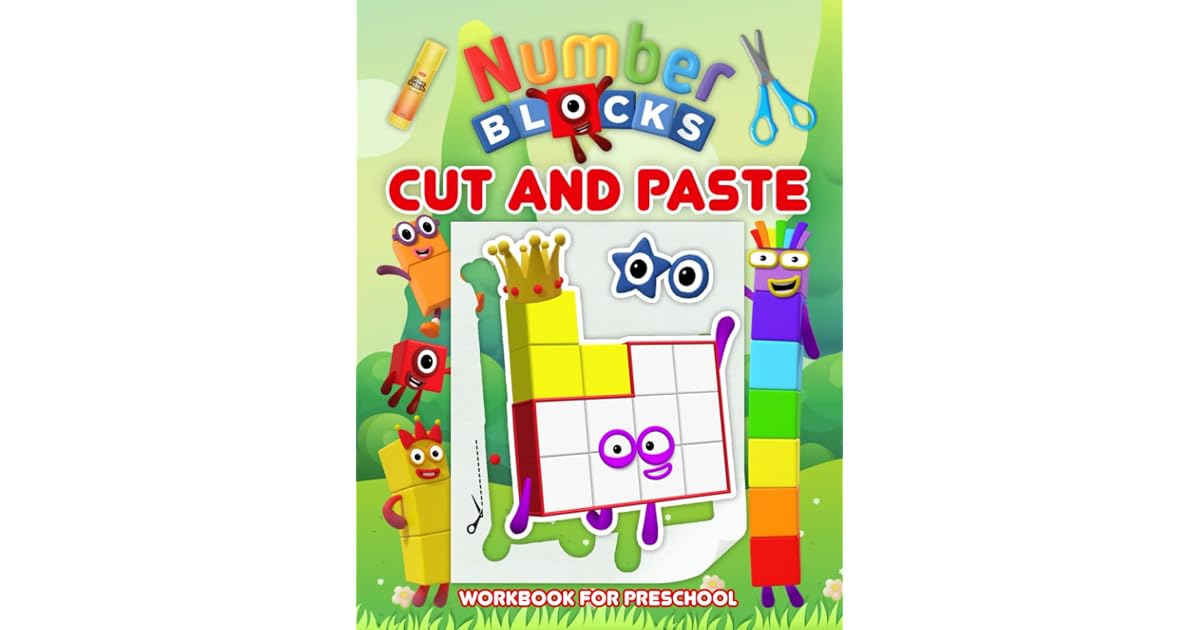 Numberblocks Cut And Paste Workbook For Preschool: A Great Book For ...