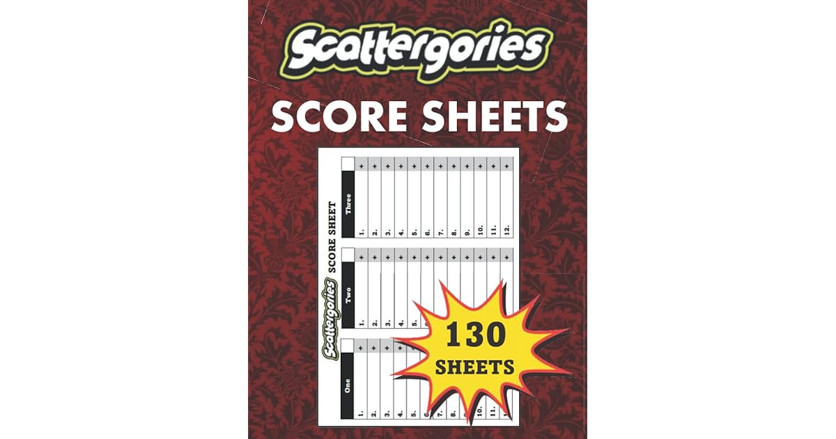 Scattergories Refill Pads: 130 Paper Score Sheets for Playing ...