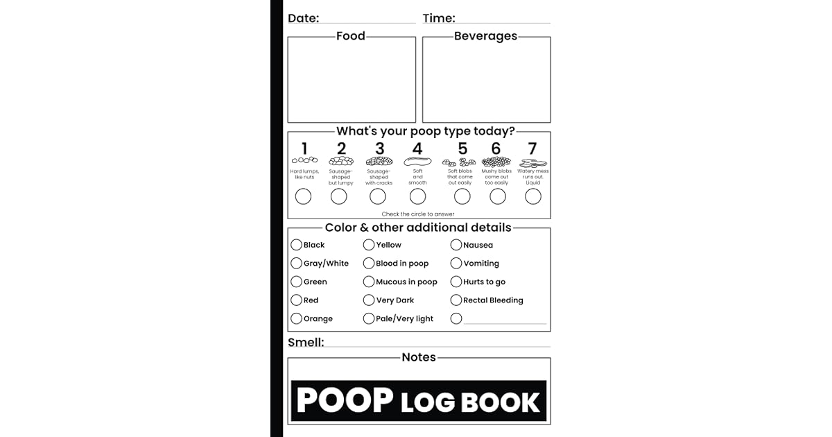 Poop Log Book: Bowel Movement Log, Stool Journal, Poop Tracker by ...