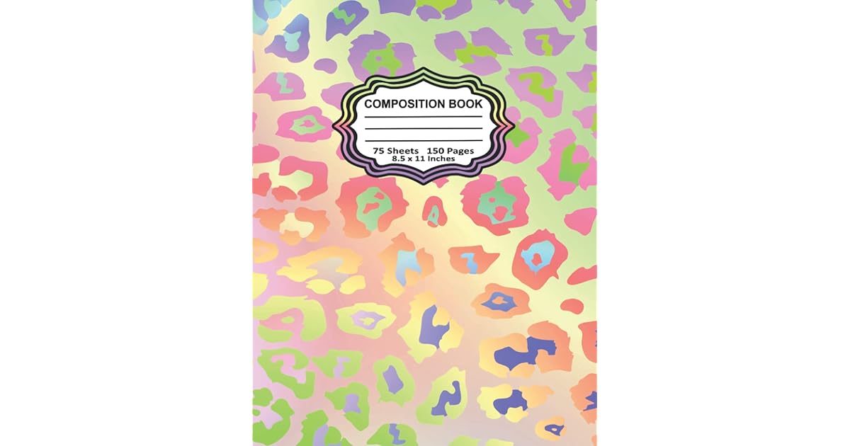 Composition Notebook: Leopard Print Composition Notebook - Wide Ruled ...