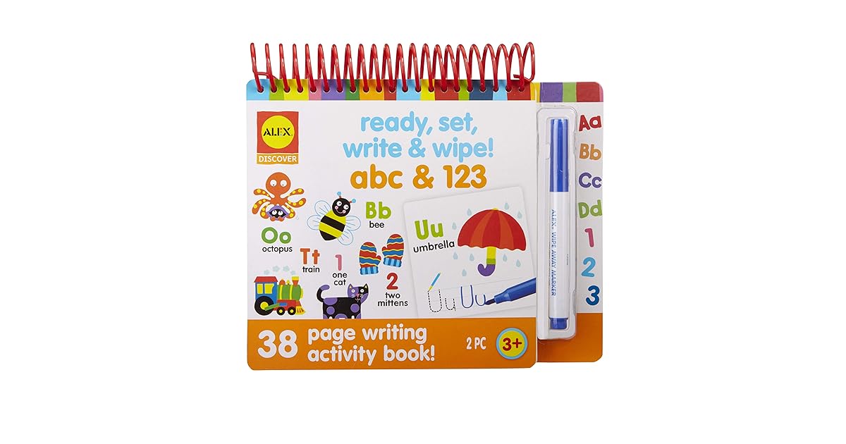 Alex Little Hands Ready Set Write and Wipe! ABC and 123 Kids Toddler ...