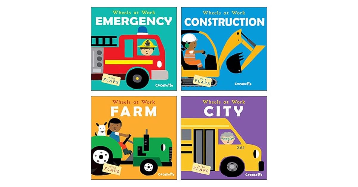 Wheels at Work Collection 4 Books Set by Cocoretto