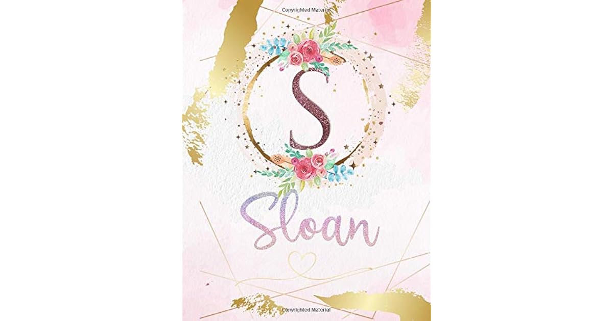 Sloan: Personalized Sketchbook with Letter S Monogram & Initial/ First ...