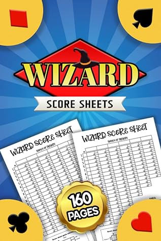 Wizard Score Sheets: 160 Sheets, 6"x9" | Wizard Card Game Score Pads ...