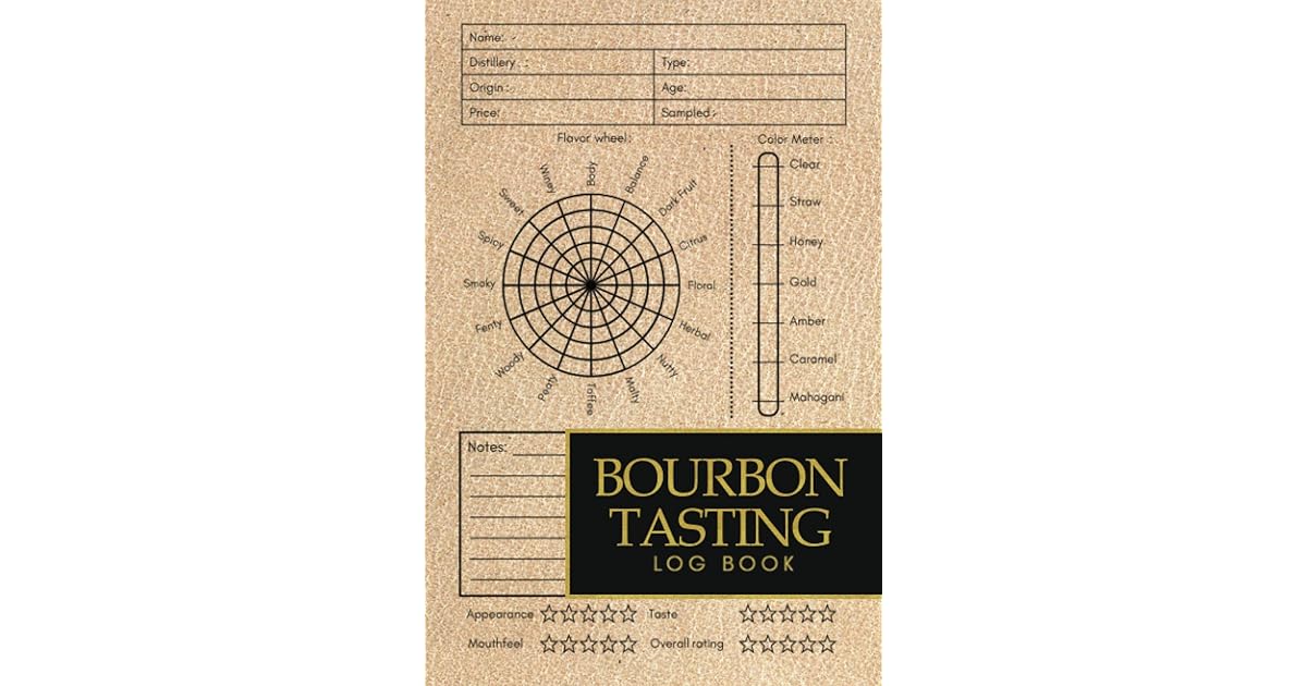 Bourbon Tasting Log Book: Whiskey Tasting Small 6x9 Journal, Record ...