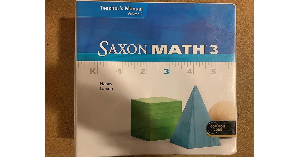 Saxon Math 3 Teacher's Manual, Vol. 2 by Saxon
