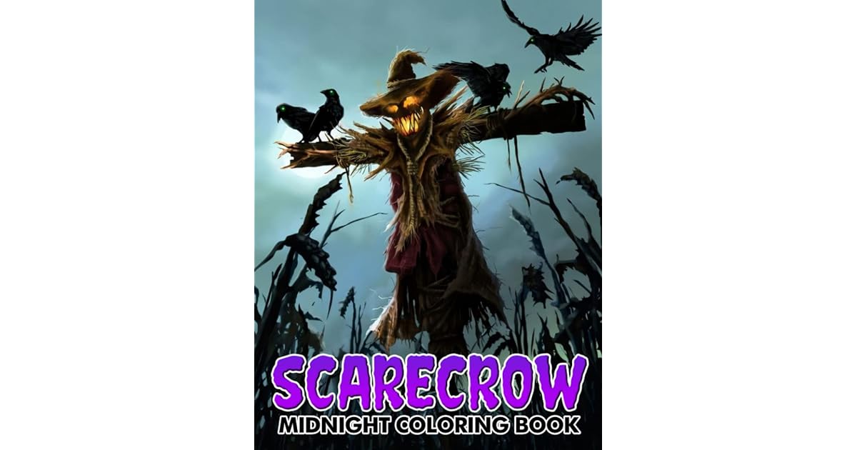 Midnight Scarecrow Coloring Book: Stunning Coloring Pages On Black ...