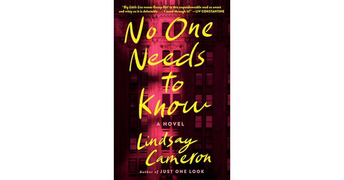 Book giveaway for No One Needs to Know by Lindsay Cameron Jun 01-Jun 30 ...