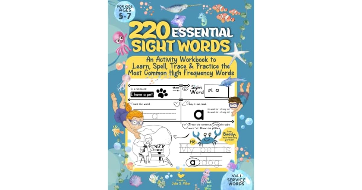 Book giveaway for 220 Essential Sight Words for Kids Ages 5-7: An ...