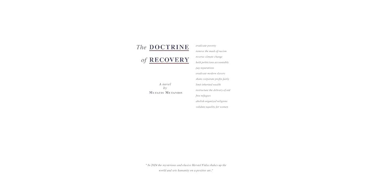 Book giveaway for The Doctrine of Recovery by Mutatis Mutandis Oct 05 ...