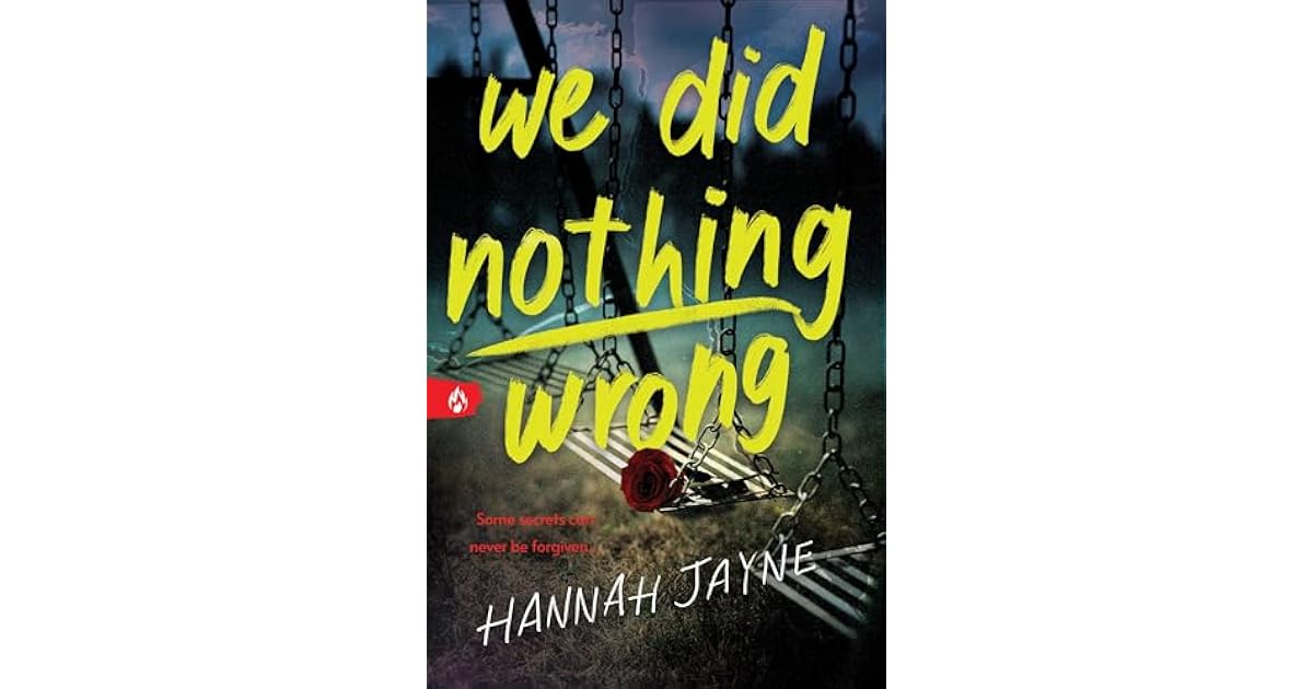 Book giveaway for We Did Nothing Wrong by Hannah Jayne Nov 11-Dec 02, 2024