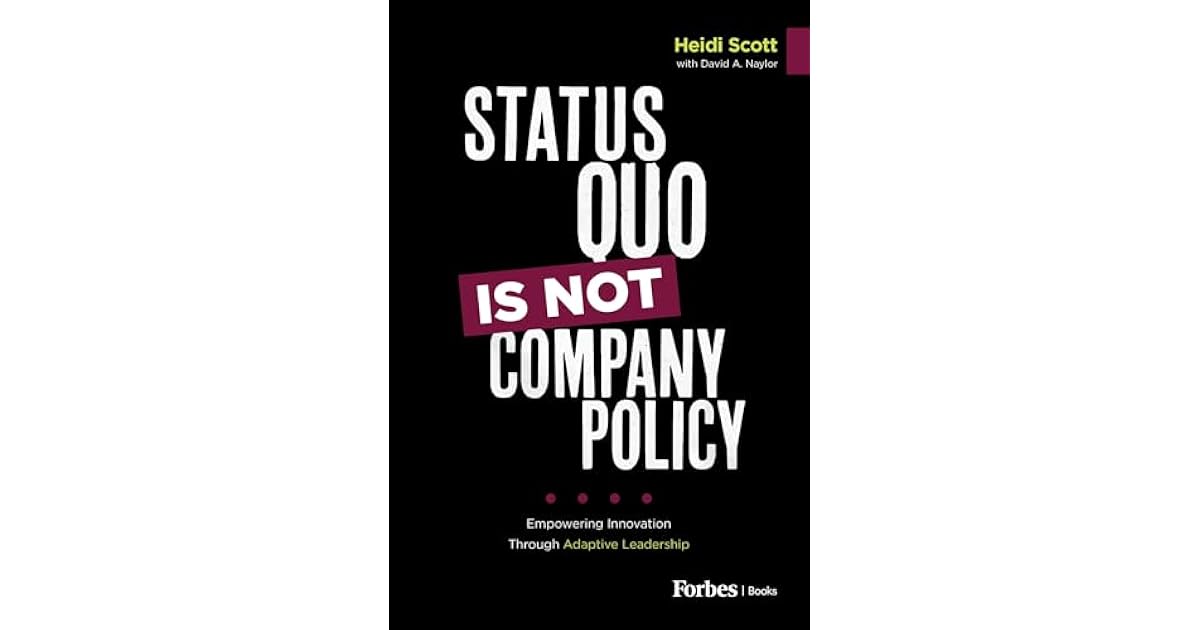 Book giveaway for Status Quo Is Not Company Policy: Empowering ...