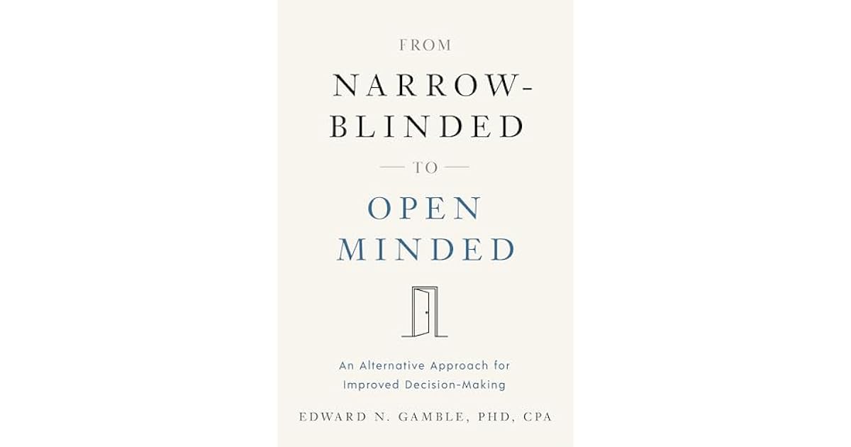 Book giveaway for From Narrow-Blinded to Open Minded: An Alternative ...