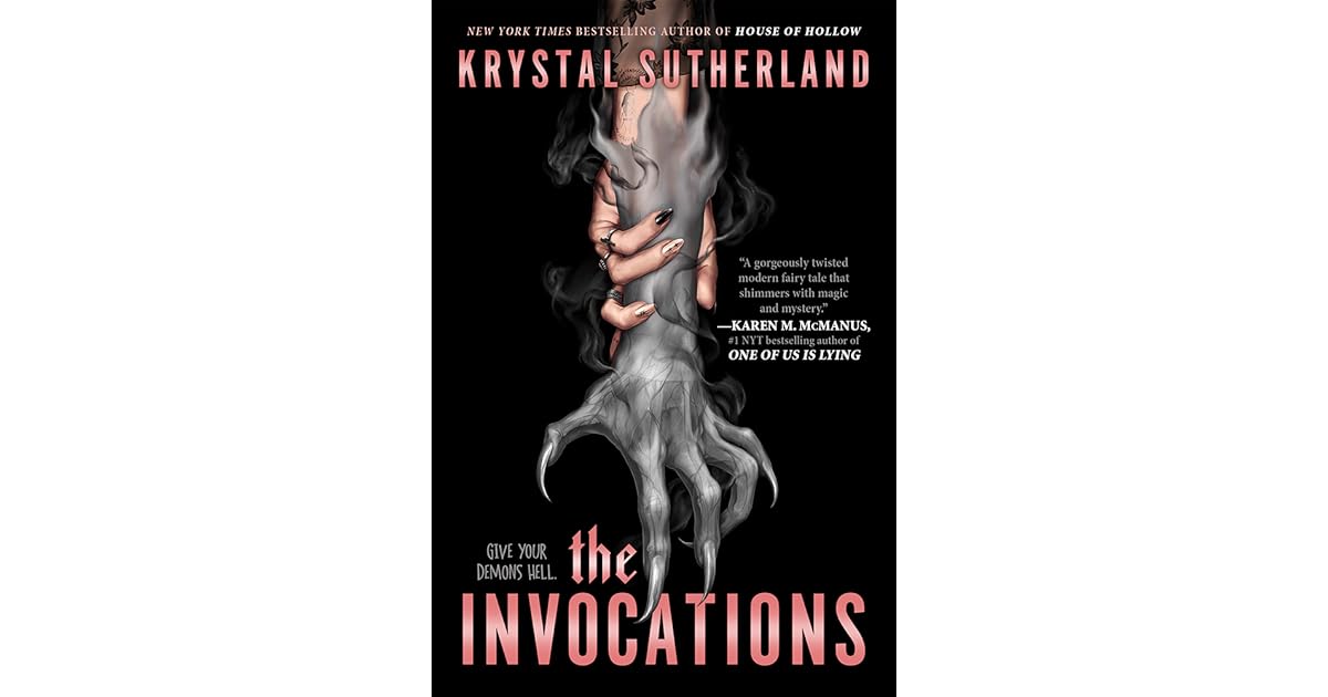 Book giveaway for The Invocations by Krystal Sutherland Dec 16-Jan 15, 2025