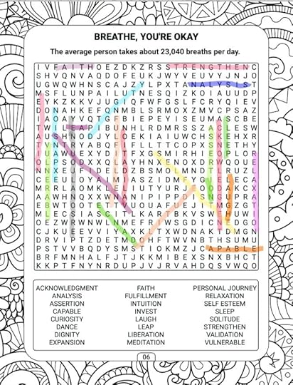 Anxiety Relief Word Search for Adults: Large Print Word Search Puzzle ...
