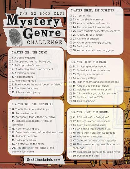 The 52 Book Club: 2026 Challenge - Mystery Genre Challenge: Mystery ...
